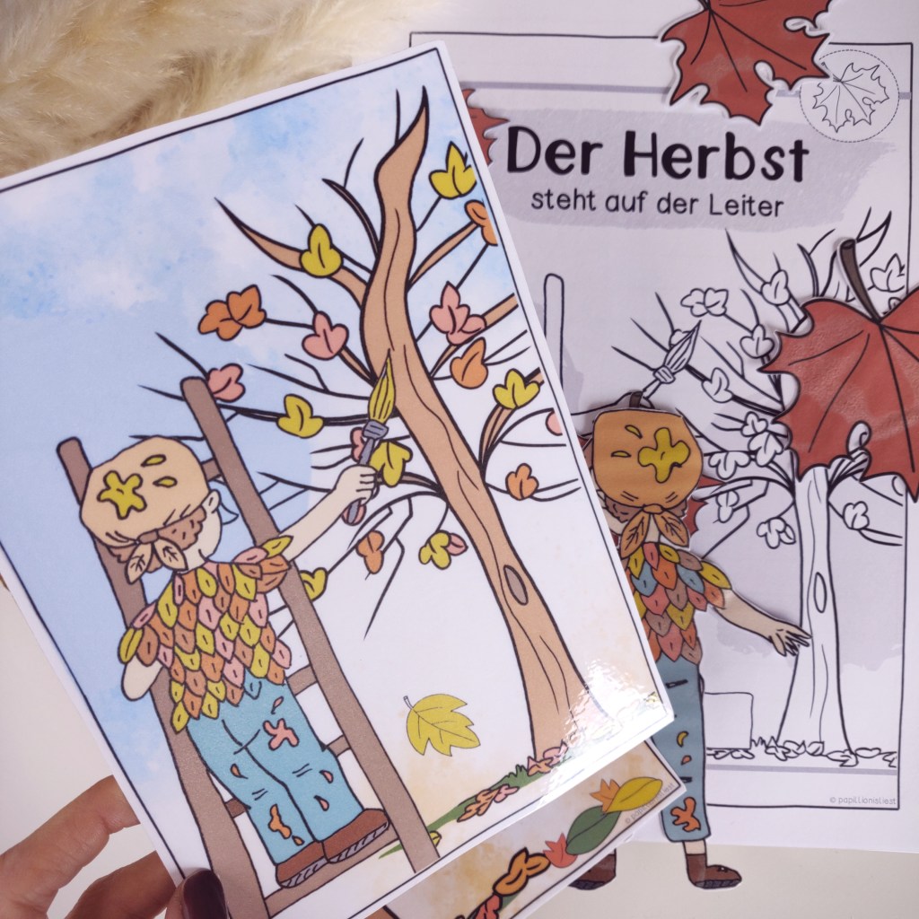 Der Herbst Steht Auf Der Leiter Grundschule