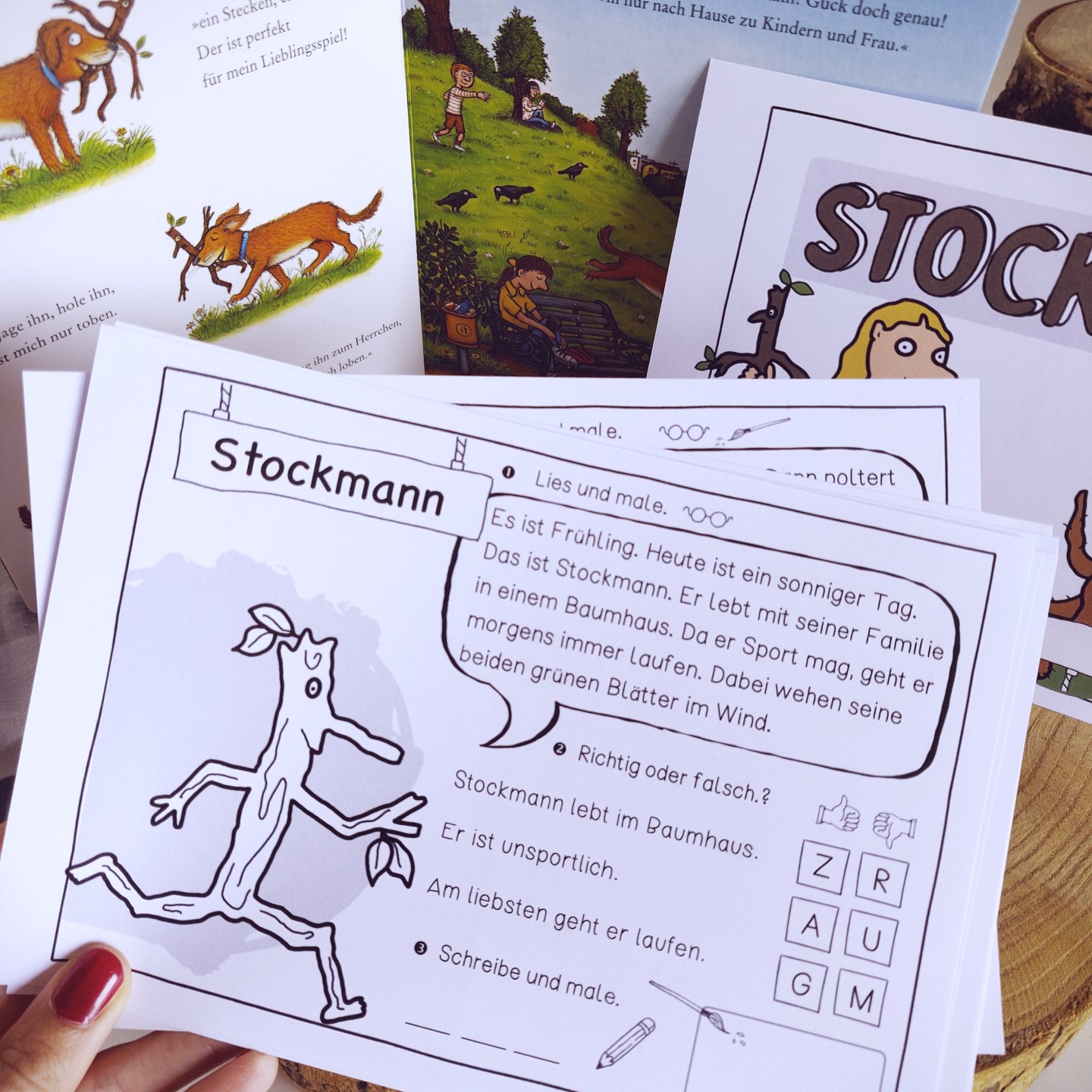 Stockmann und Stick Man – Unterrichtsmaterial Grundschule – Papillionis ...
