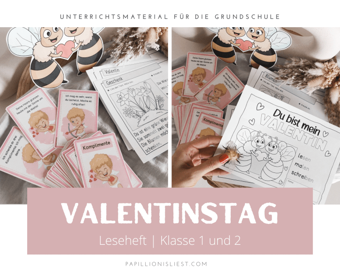 Valentinstag – Leseheft Klasse 1|2 – Papillionis liest